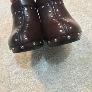 MICHAEL Michael Kors | Shoes | Michael Kors Brown Leather Studded Clogs ...